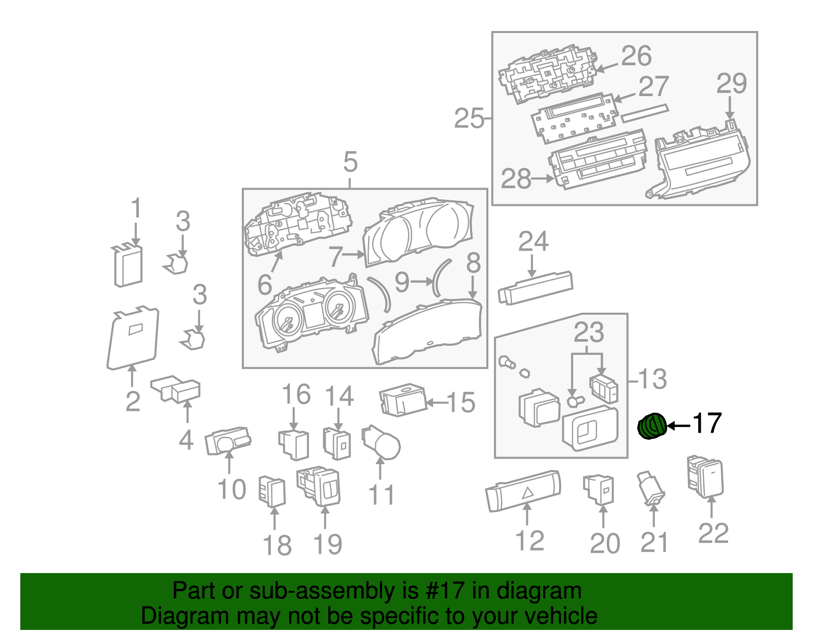 84223-60050 - Switch - 2013-2015 Toyota Land Cruiser | Lithia Toyota Parts