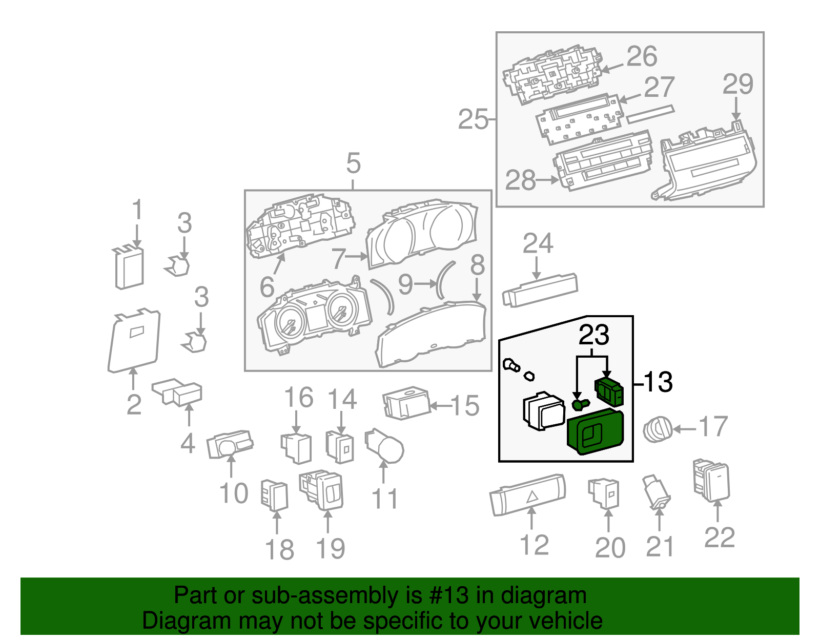 2013-2015 Toyota Land Cruiser Mirror Switch 84870-60180-A0 | Toyota ...
