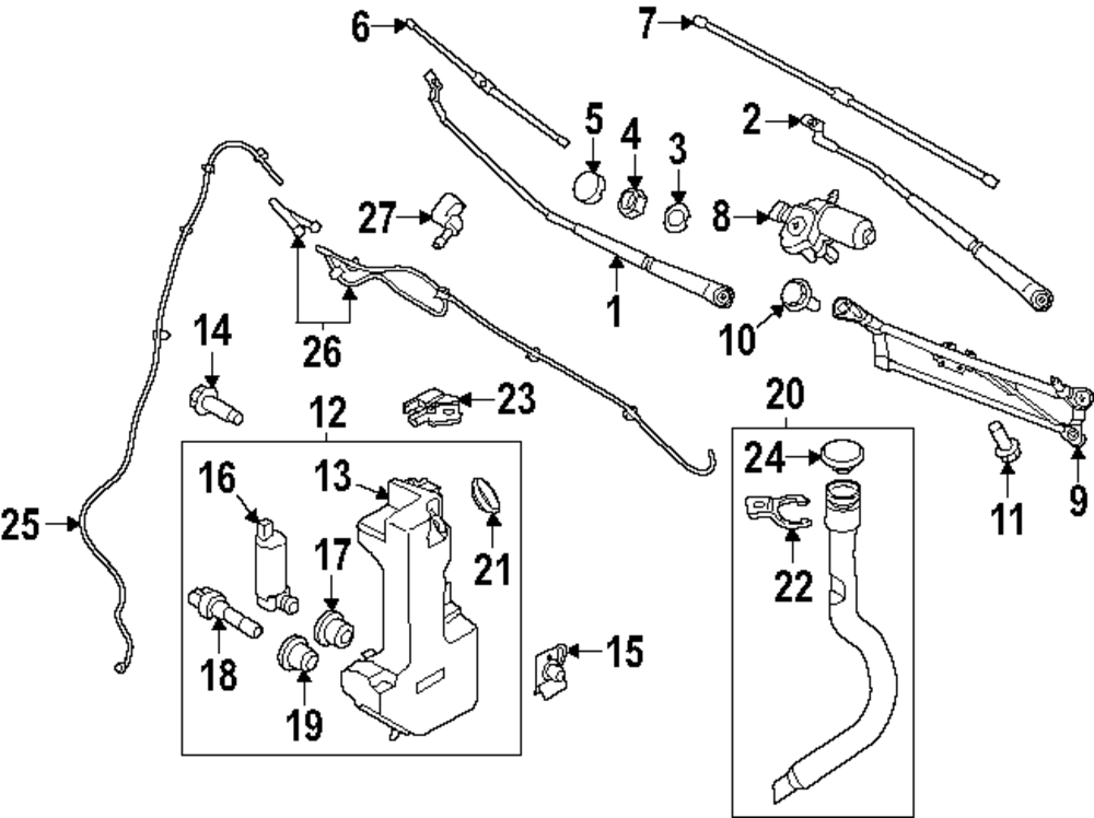 2020-2024 Ford Motorcraft™ Windshield Wiper Motor wm965 | TascaParts.com