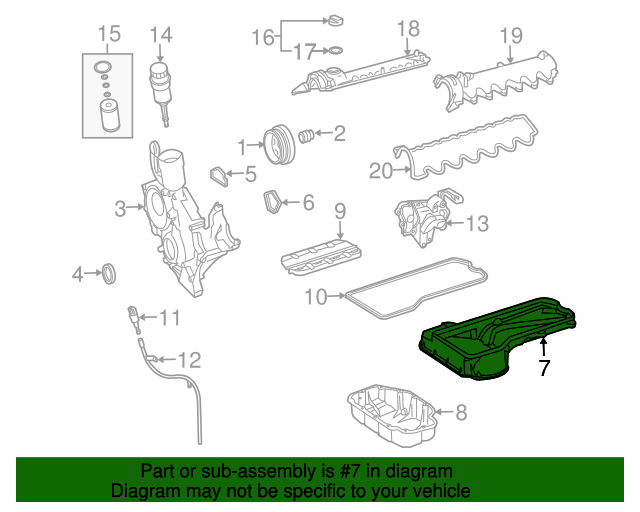 137-014-06-02 - Engine Oil Pan 2001-2010 Mercedes-Benz ...