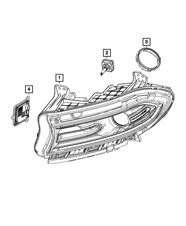 2022 Dodge Charger Headlamp, Left 68546773AC | Mopar eStore