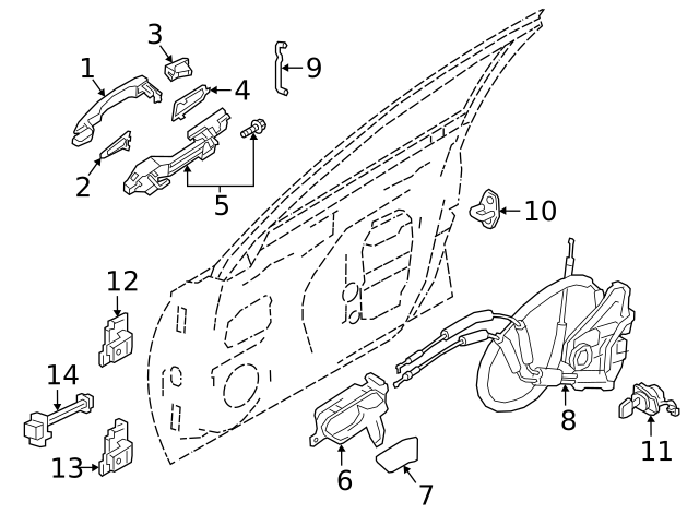 2019-2021 Nissan Upper Hinge 80400-6CA0A | TascaParts.com