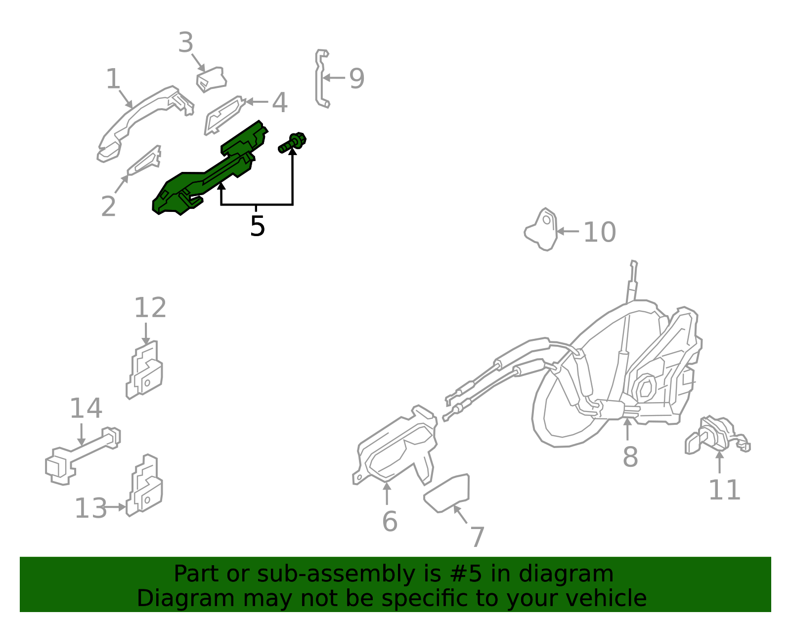 2019-2021 Nissan Altima Handle Base 80610-6CA0A | Bill Kay Nissan Parts