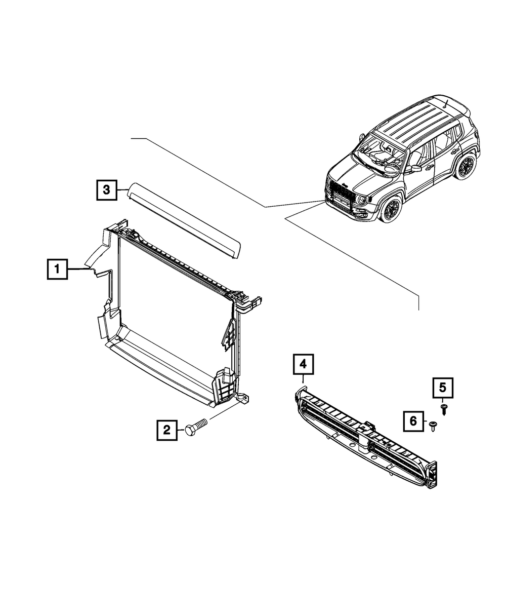 2019-2023 Jeep Renegade Radiator Shroud 68518381AA | My Mopar Parts