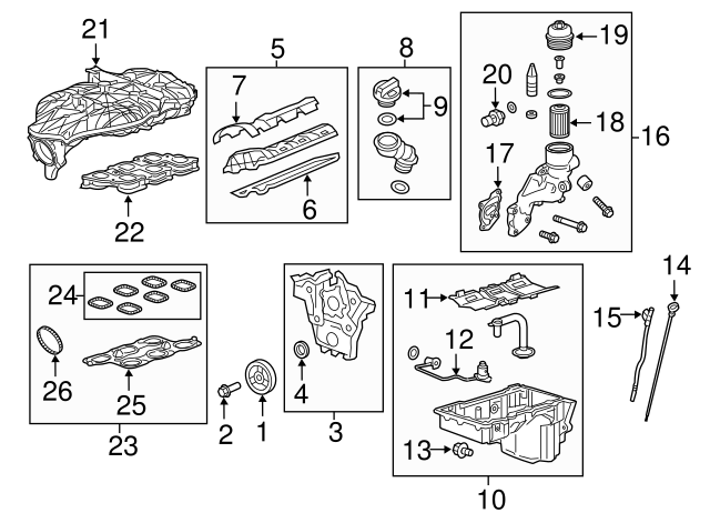 2010-2023 GM Lower Intake Manifold Gasket 12673301 | AutoNationParts.com