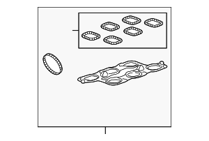 Upper and Lower Intake Manifold Gaskets with Throttle Body Gasket ...