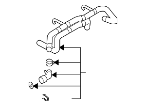 2008-2010 Volkswagen Touareg Upper Hose 7L0-122-101-L | QuirkParts