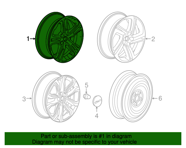 2022-2024 GMC Terrain F Wheel 84348844 GM | GMPartsDirect.com