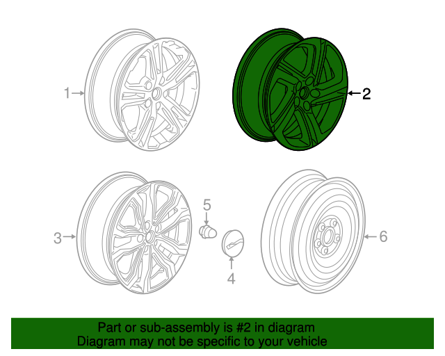 2018-2021 GMC Terrain 19 Wheel, Gloss Black 84546074 GM | GMPartsDirect.com