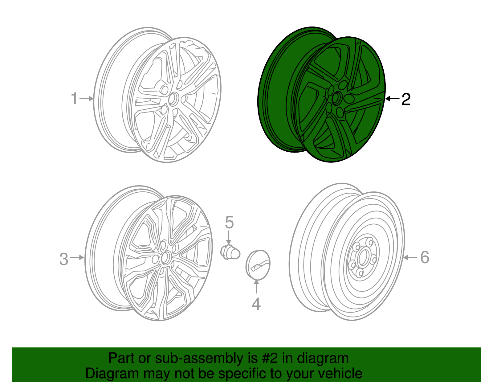 2023 GMC Terrain Wheel, Alloy 85156442 GM | GMPartsDirect.com
