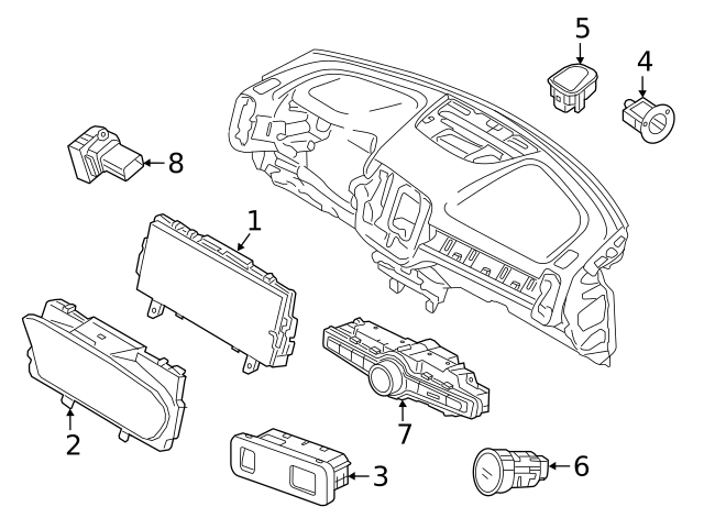 31665313 - Cluster Lens - 2019 2020 Volvo XC40 | Volvo OEM Parts Direct