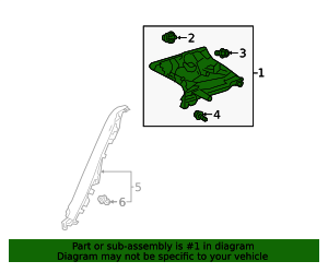 62470-02550-C0 - Upper Quarter Trim - 2020-2021 Toyota Corolla | Sparks ...