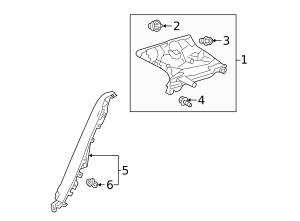 62470-02550-C0 - Upper Quarter Trim - 2020-2021 Toyota Corolla | Sparks ...
