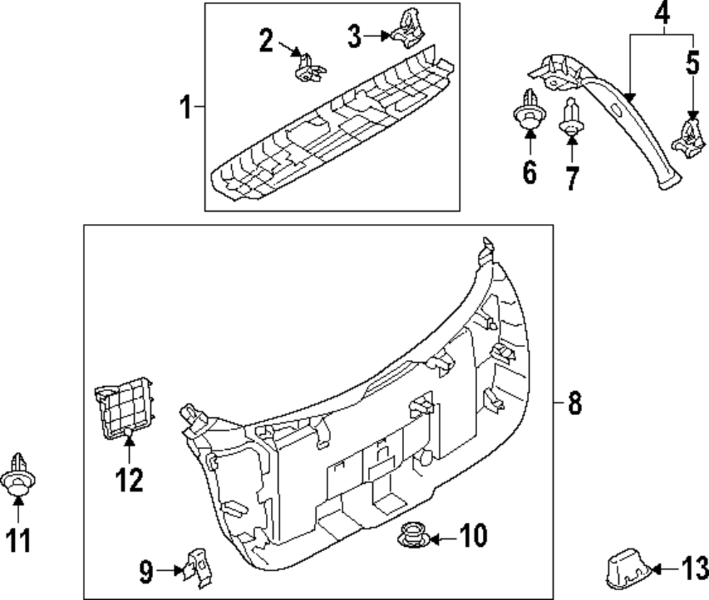 2020-2024 Mazda CX-30 Side Gate Trim DGH9-68-940A-02 | QuirkParts