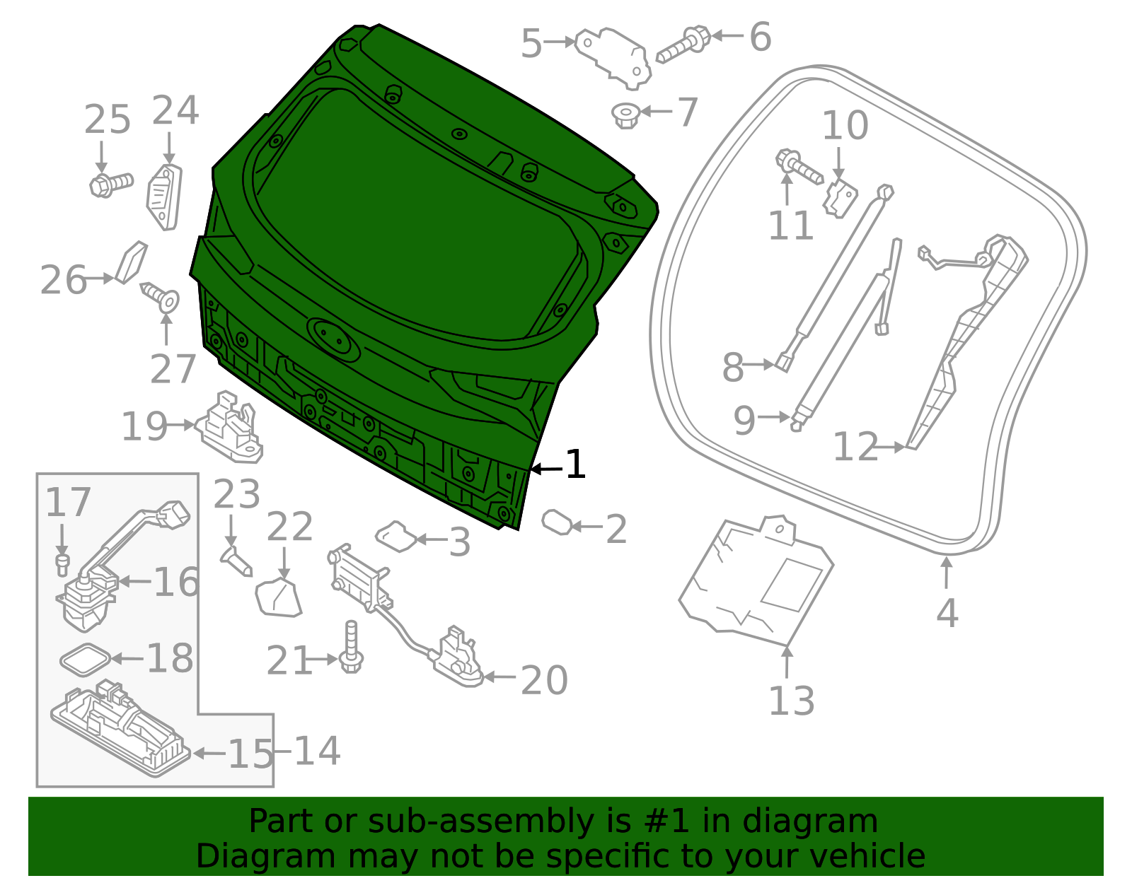 73700-D3550 - Liftgate 2019-2021 Hyundai Tucson | AutoNation Parts