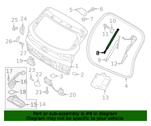81771-D3002 - Liftgate Lift Support 2017-2021 Hyundai Tucson ...