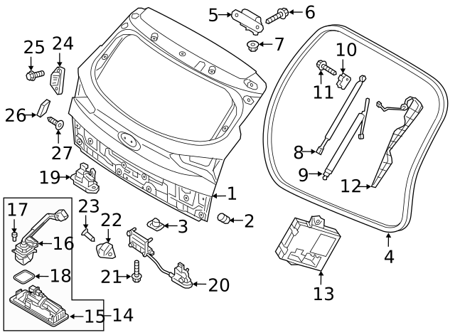 95760-D3700 - Liftgate Latch Handle 2019-2021 Hyundai Tucson ...