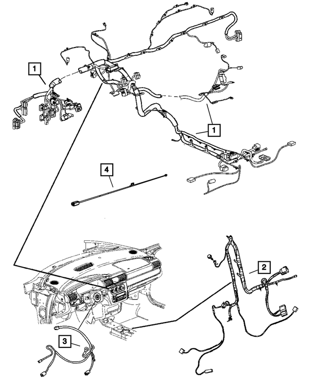 2009 Mopar Instrument Panel Wiring 5084475AH | Mopar Estores