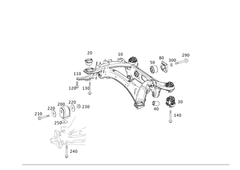 Rear Axle Carrier for 2011 Mercedes-Benz GLK 350 | Mercedes-Benz USA Parts