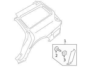 2010-2014 Subaru Outback Side Molding, Drivers Rear Quarter Lower ...