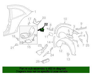 1998-2010 Volkswagen OEM NEW 98-10 VW Volkswagen Beetle Fuel Filler ...
