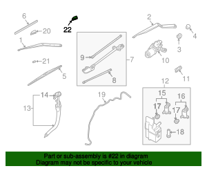 28931-CD000 - Windshield Washer Nozzle 2003-2009 Nissan 350Z ...