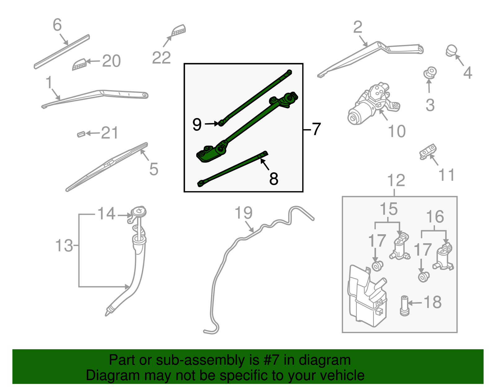 2006-2009 Nissan 350Z Wiper Linkage 28800-CF40A | Nissan Parts Central