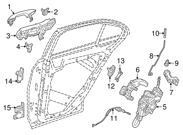 099-760-27-00-64 - Exterior Door Handle Cover 2014-2023 Mercedes-Benz ...