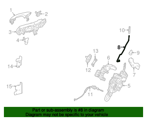 205-733-02-39 - Lock Rod 2015-2021 Mercedes-Benz | Mercedes-Benz USA Parts