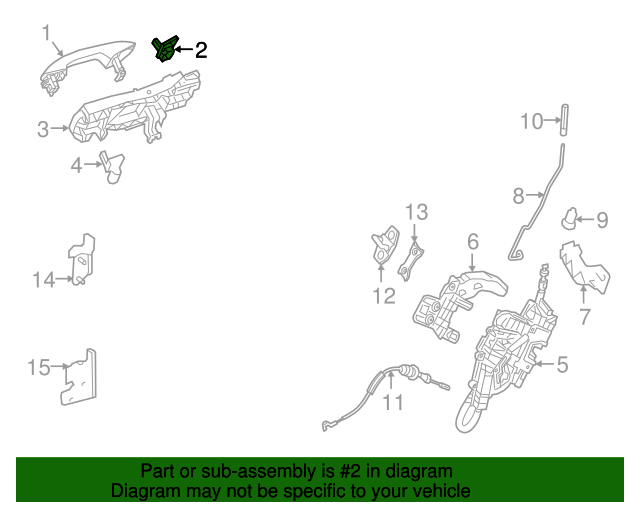 099-760-27-00-64 - Exterior Door Handle Cover 2014-2023 Mercedes-Benz ...