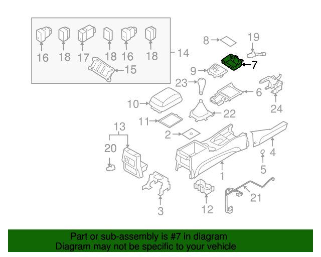 2010-2012 Hyundai Santa Fe Tray Lower Crash Pad Center Fascia 84745 ...