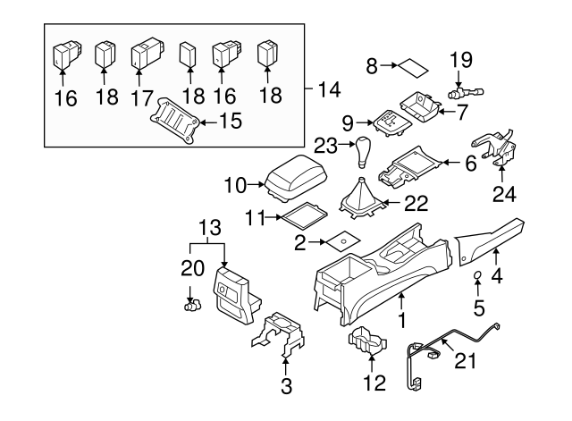 2010-2012 Hyundai Santa Fe Tray Lower Crash Pad Center Fascia 84745 ...