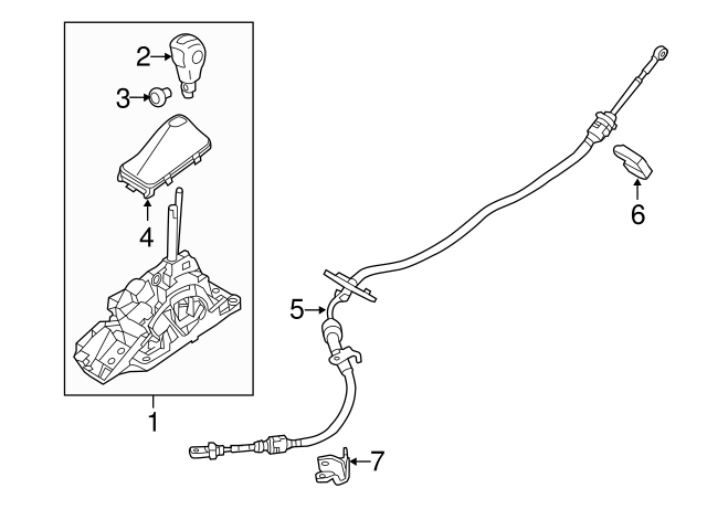 2012-2019 Ford Gear Shift Assembly GT4Z-7210-BA | OEM Parts Online