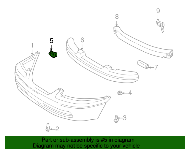 52115-AA010 - Bumper Cover Support 2000-2001 Toyota Camry | Longo ...