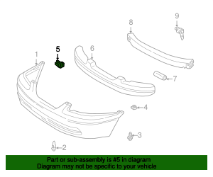 Genuine Toyota Bumper Cover Support part# 52116-AA010 for 2000-2001 ...