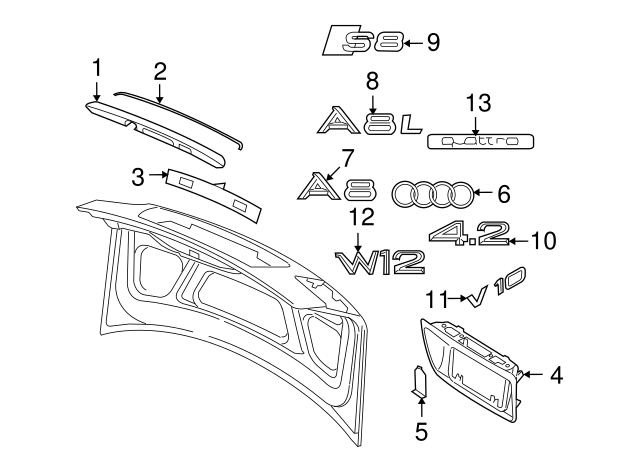 2008-2010 Audi Grip Handle 8E0-827-574-E-3FZ | OEM Parts Online