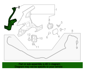 2017-2019 Nissan Rogue Sport Rear Pillar - Passenger Side (RH) G8114 ...