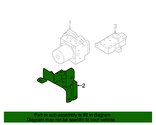 58960-2W800 - ABS Pump Assembly Bracket 2014-2015 Kia Sorento | Kia ...