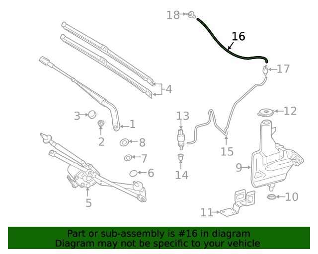 003-997-97-52 - Washer Hose 2019-2023 Mercedes-Benz | Mercedes-Benz USA ...