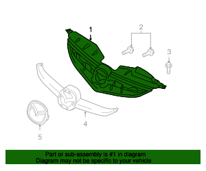 C291-50-712B - Grille Assembly 2008-2010 Mazda 5 | AutoNationParts.com