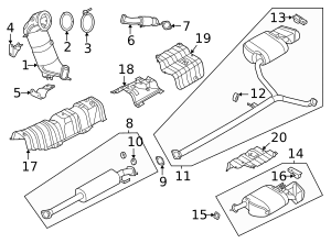 28610-L1900 - Exhaust Intermediate Pipe 2021-2024 Hyundai Sonata ...