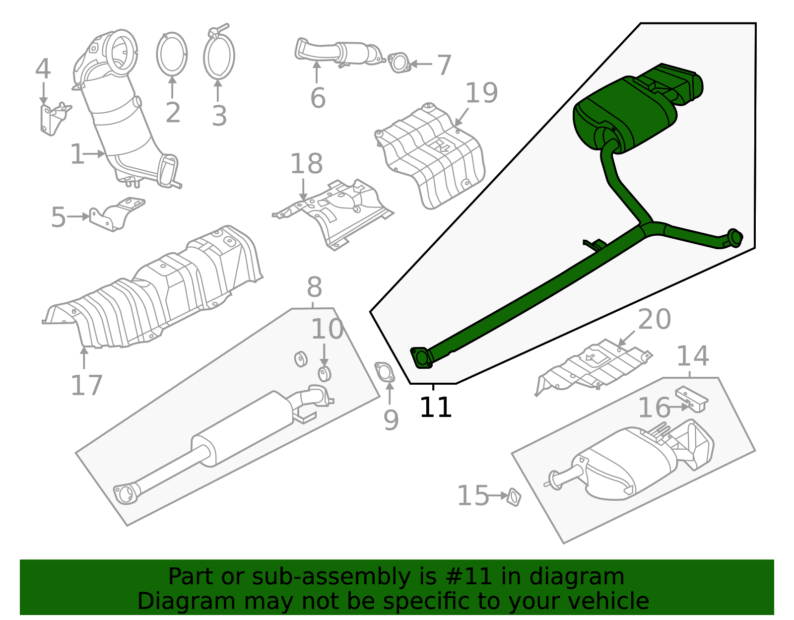 28711-L1900 - High-Quality Muffler & Pipe for 2021-2023 Hyundai Sonata ...