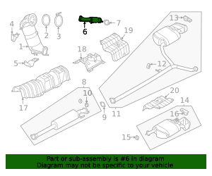 28610-L1900 - Exhaust Intermediate Pipe 2021-2024 Hyundai Sonata ...