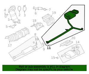 2021-2023 Hyundai Sonata Muffler & Pipe Assembly 28711-L0900 | Hyundai ...