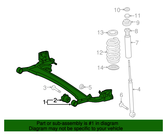 2015-2018 Toyota Yaris Axle Beam 42110-0D520 | OEM Parts Online