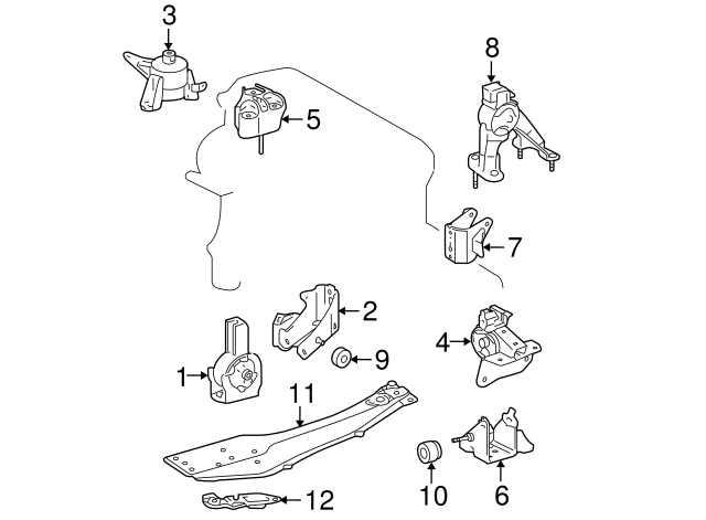 12371-28111 - Engine Mount 2005-2010 Scion tC | AutoNationParts.com