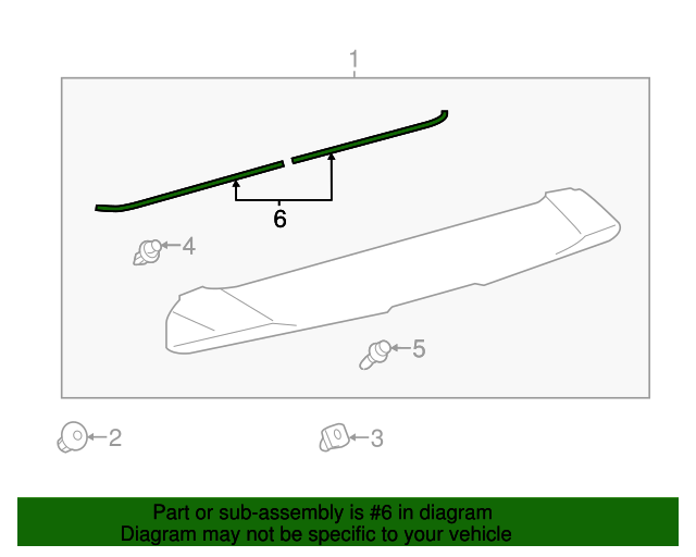 2012-2017 Toyota Prius V Spoiler Assembly Protector 76872-47020 ...