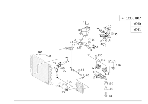 Expansion Tank, Mounting and Hoses for 2016 Mercedes-Benz AMG® GT S ...