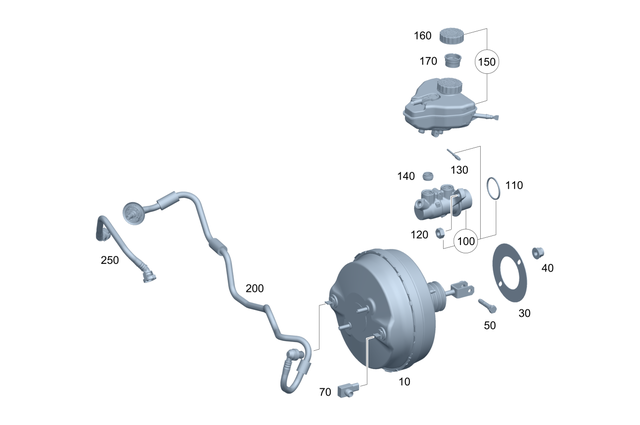 213-430-10-30 - Parts Kit, Brake Booster 1995-2025 Mercedes-Benz ...