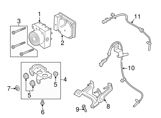 2019-2020 Ford Fusion ABS Control Unit kg9z2c219p | TascaParts.com